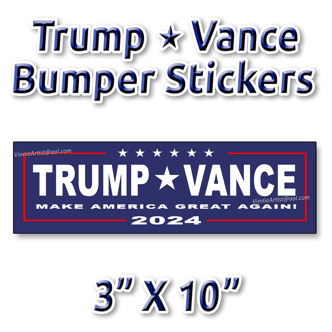 Donald Trump for President Bumper Sticker JD Vance Decals Labels ...