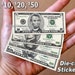 4x Miniature STICKERS Money Dollar Bills Tiny Mini Small Cash Decal ...