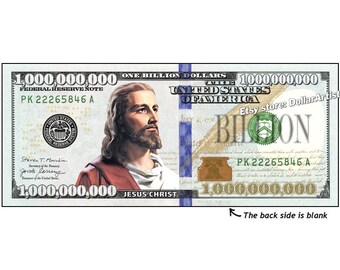 JESUS CHRIST on a Million Dollar Bill Novelty Cash 1M Fake | Etsy