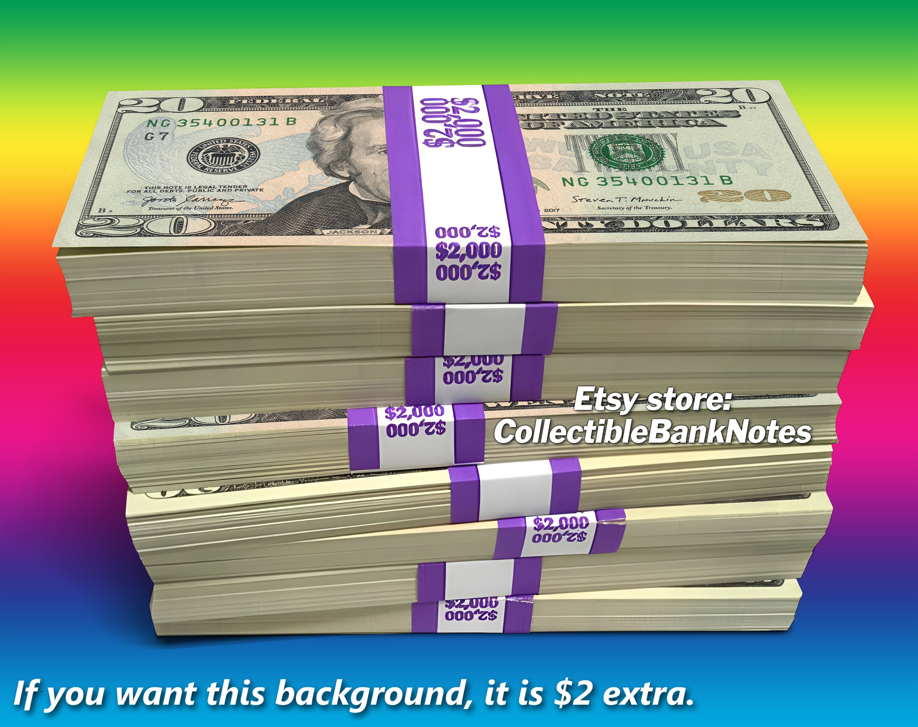 Stacks Of 20 Dollar Bills