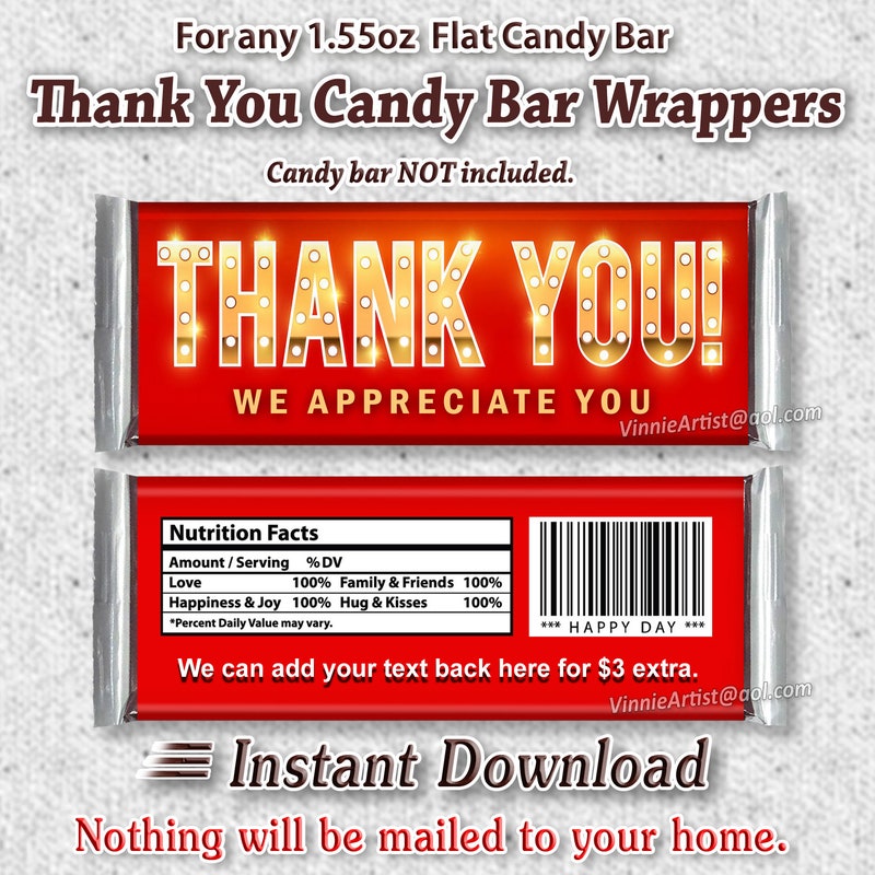 Candy Wrappers - Etsy