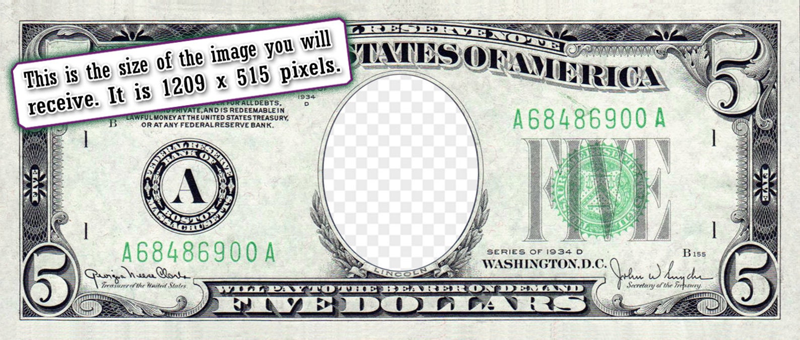 MONEY BLANKS Photoshop Transparent File One Two Five Ten - Etsy