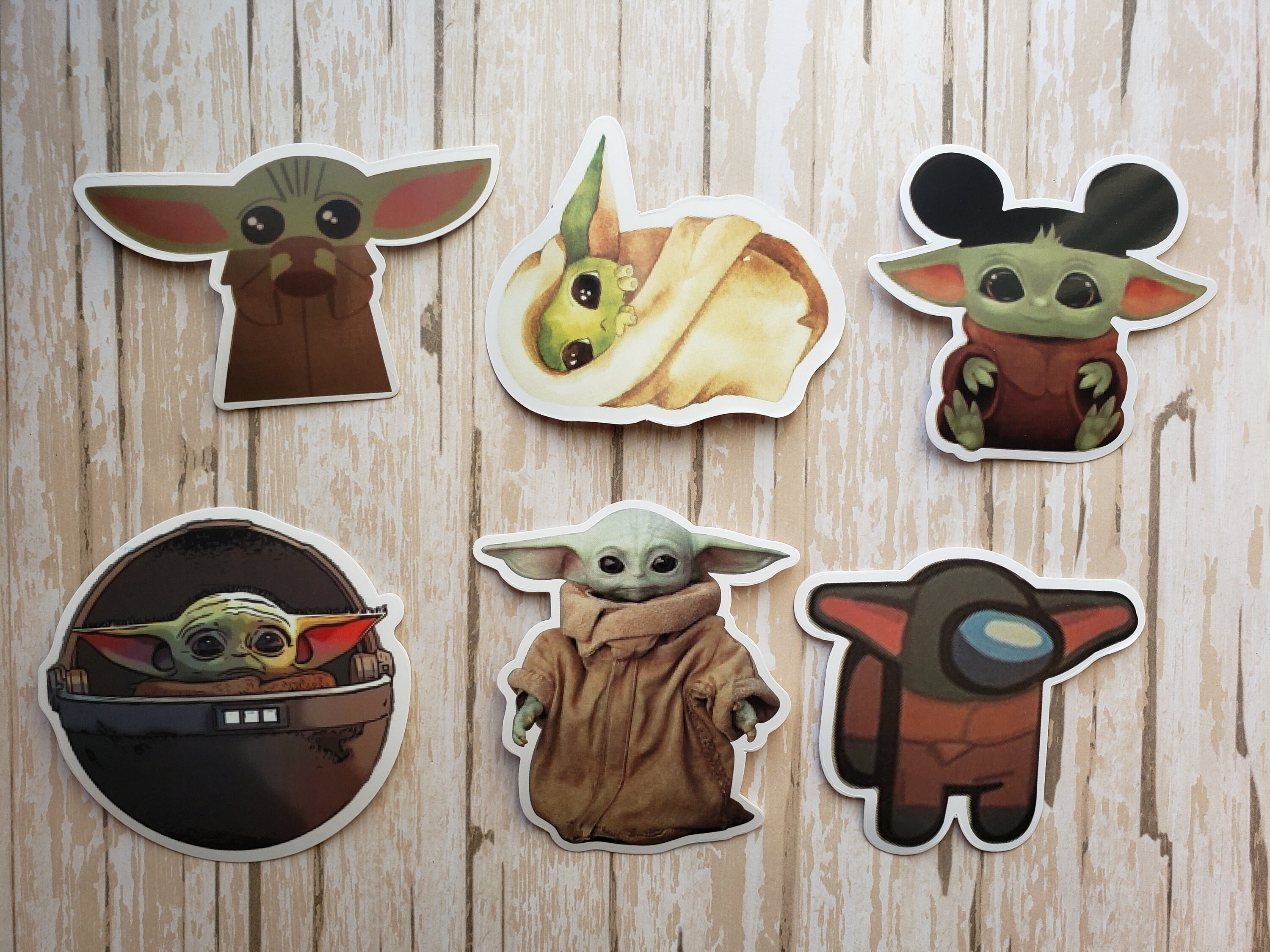 Baby Yoda Grogu Sticker Paper & Party Supplies Stickers, Labels & Tags ...