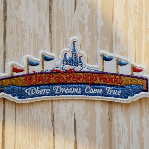 Disney World Letterman Chenille Iron on Patch | Etsy