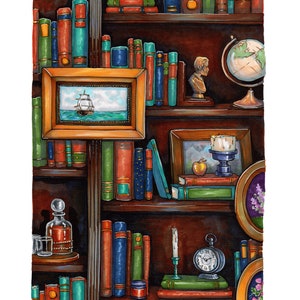 Cozy Little Library Art Print Hand Drawn Art Library / | Etsy