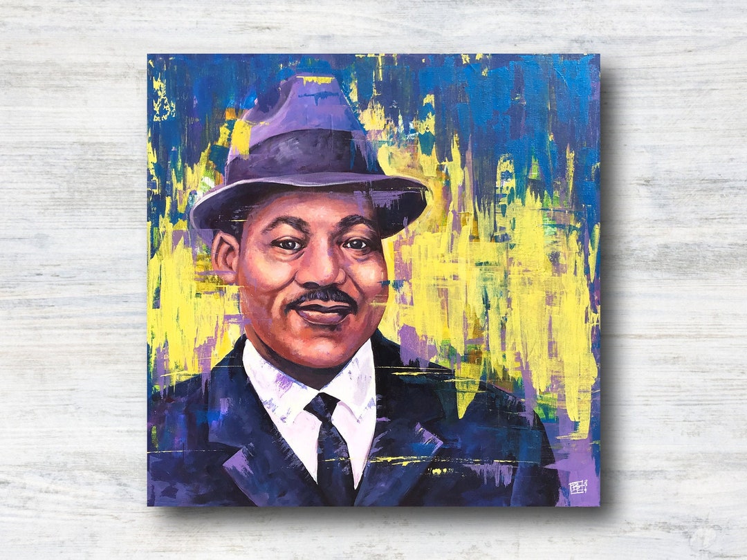 M.L.K. Portrait Art Print - Hand Painted Art - Historical Culture ...