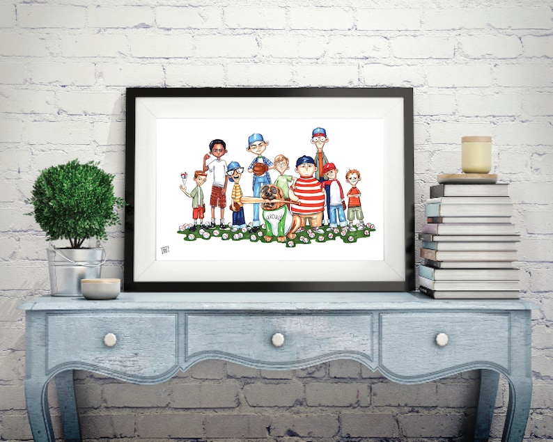 Legends Never Die Art Print - Hand Drawn Art - Kids / Baseball Team ...