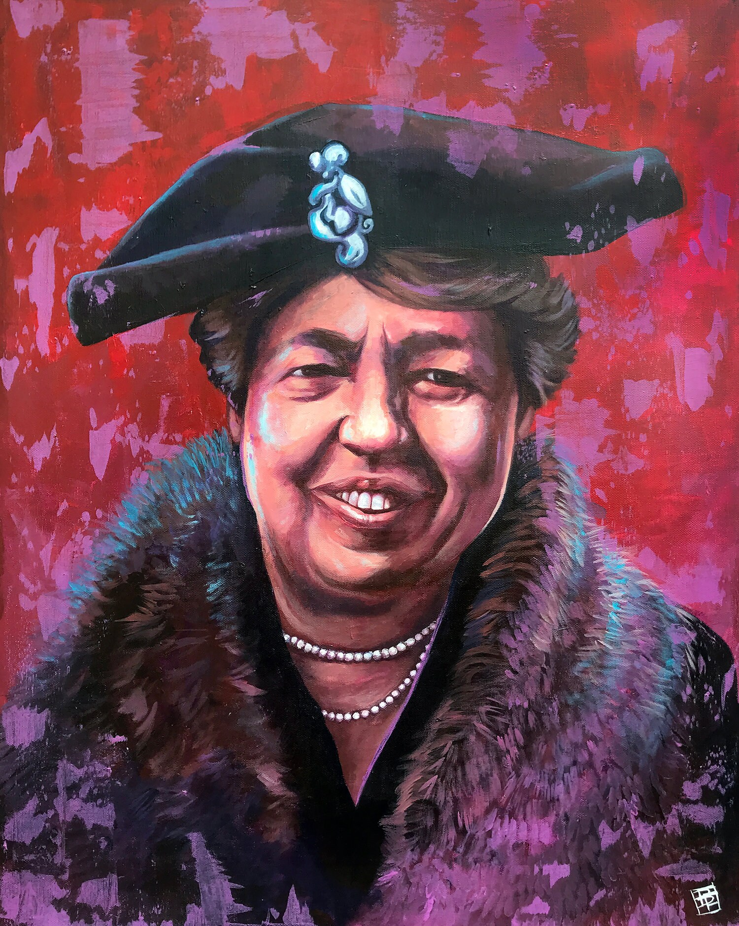 First Lady of the World eleanor Roosvelt Portrait Art Print - Etsy