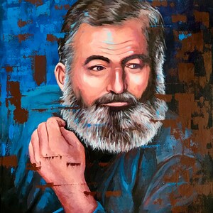 American Writer Portrait - Fine Art Print - Hand Painted Art - Author ...