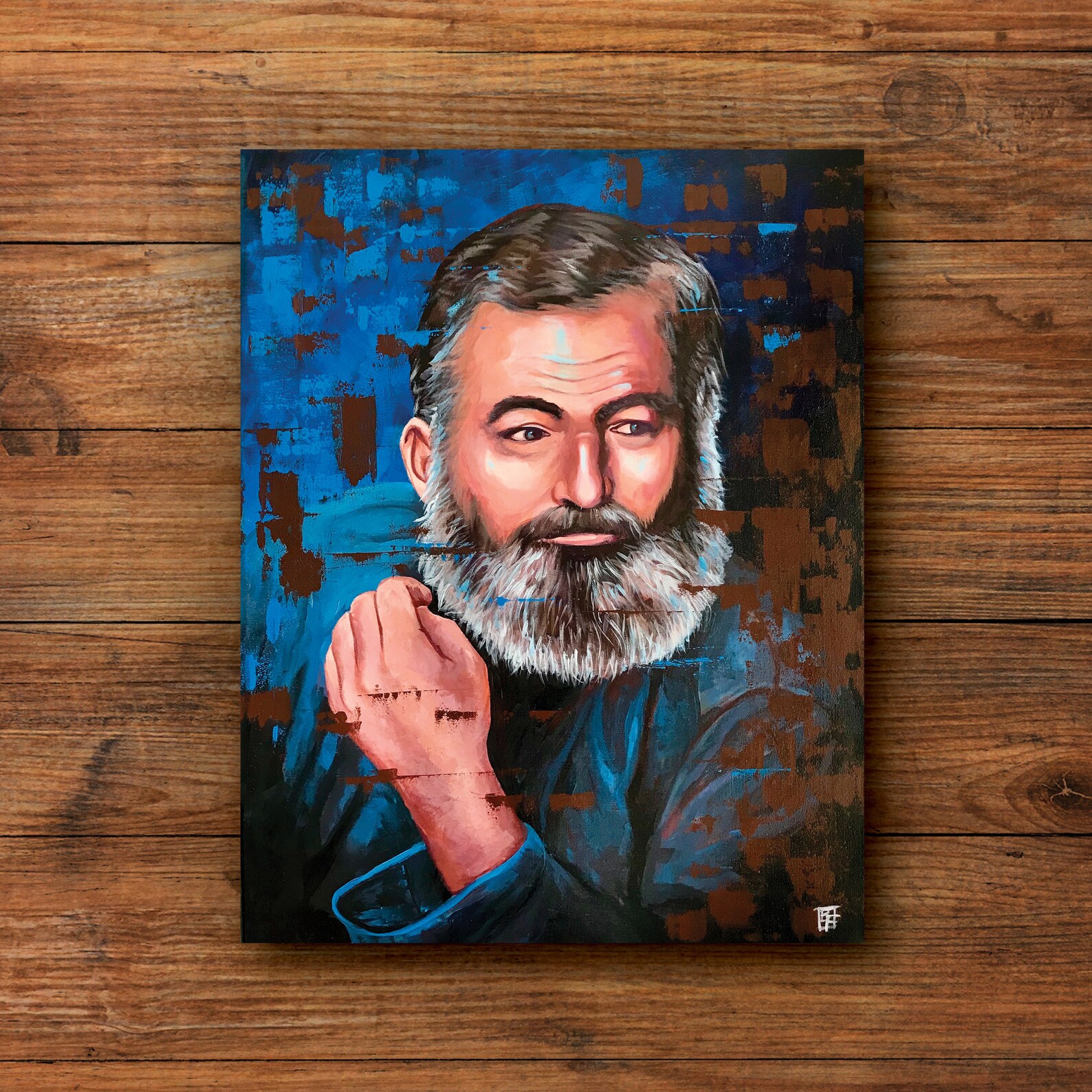 American Writer Portrait Fine Art Print Hand Painted Art | Etsy