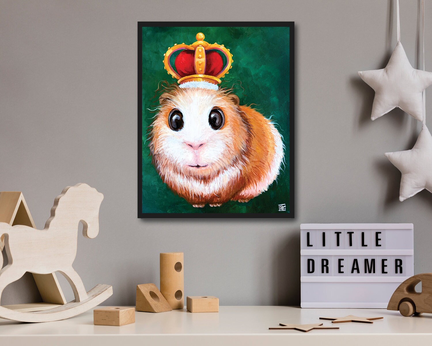 King Piggy Fine Art Print Hand Painted Art Animal / Pig | Etsy