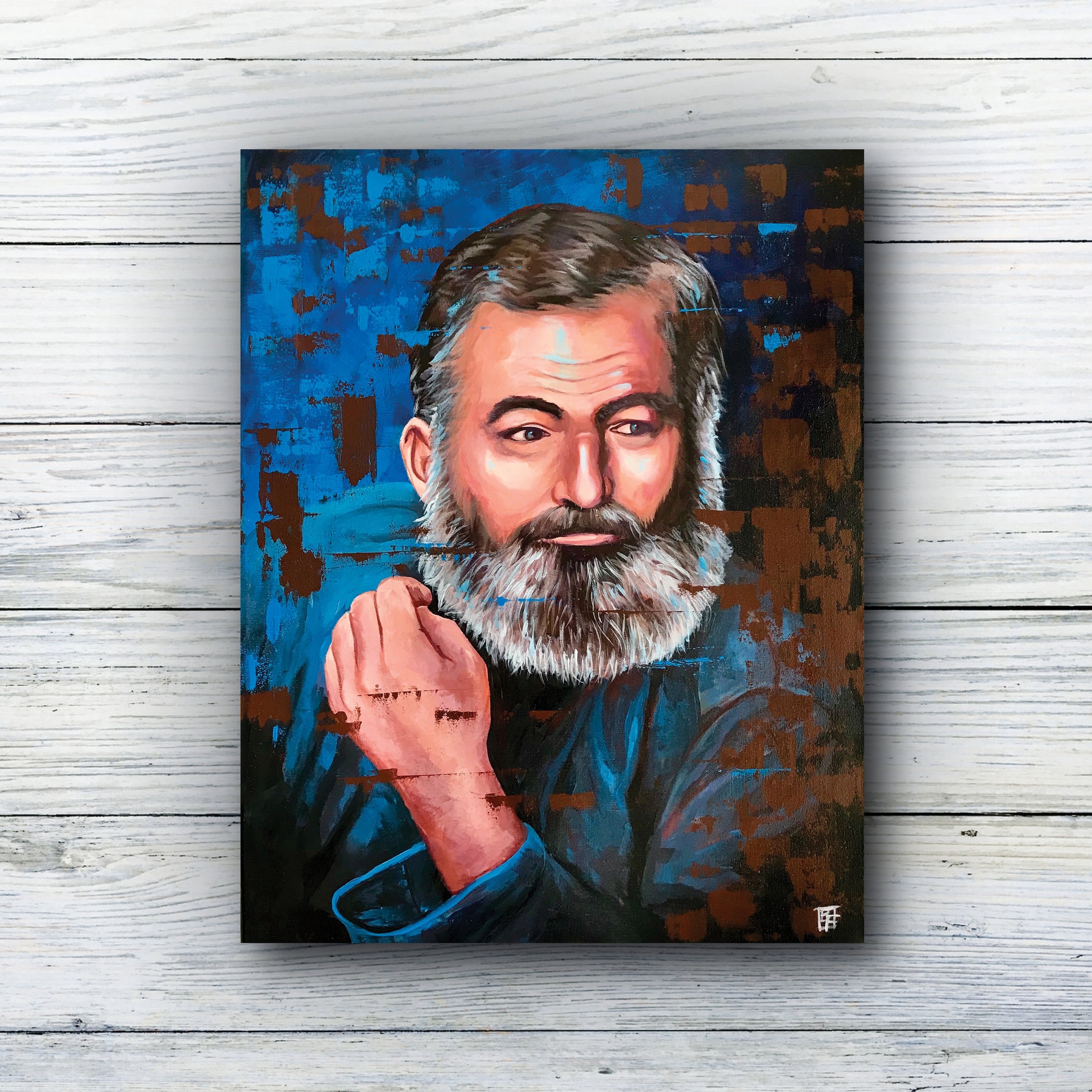 American Writer Portrait - Fine Art Print - Hand Painted Art - Author ...