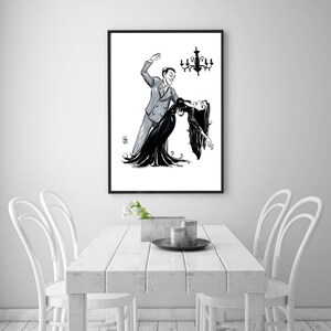 The Gothic Tango Art Print - Hand Drawn Art - Movie / TV / Pop Culture ...