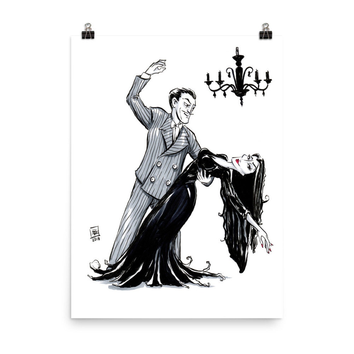 The Gothic Tango Art Print Hand Drawn Art Movie / TV / Pop - Etsy