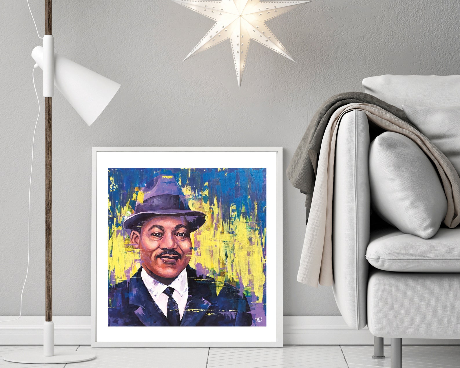 M.L.K. Portrait Art Print - Hand Painted Art - Historical Culture ...
