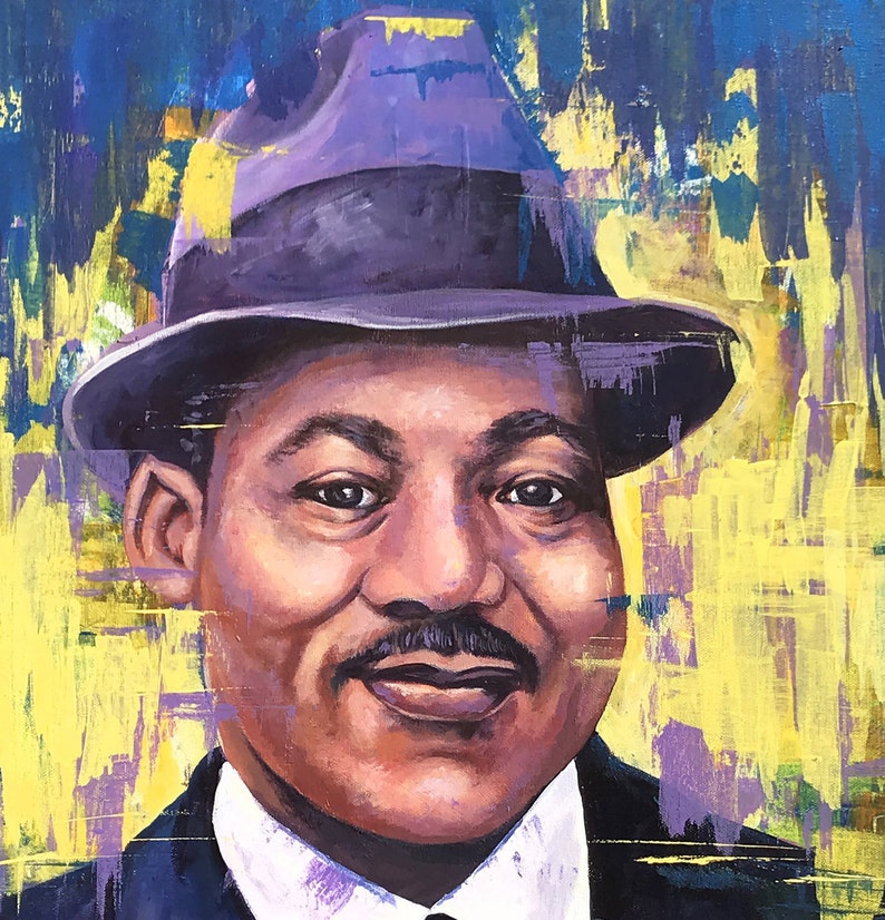 M.L.K. Portrait Art Print - Hand Painted Art - Historical Culture ...