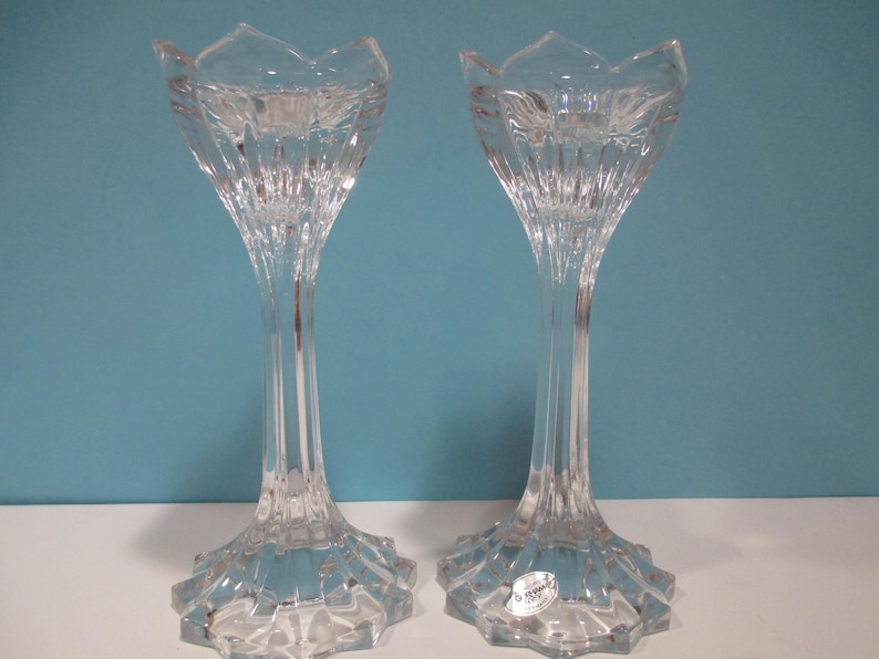 GORHAM CRYSTAL CANDLESTICKS, Gorham German Candlesticks, Gorham Crystal ...
