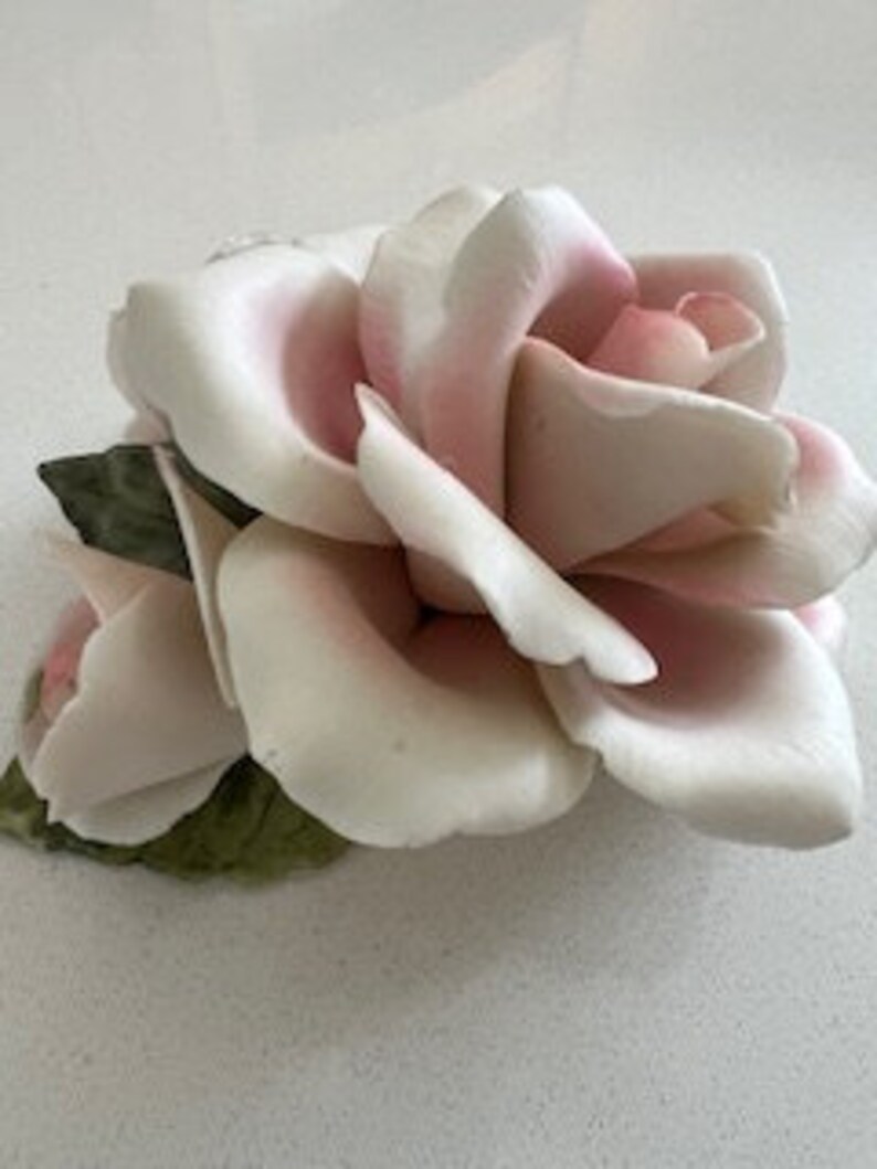 E&R Crown Porcelain Italy Rose With Two Blossoms, Italian Porcelain ...
