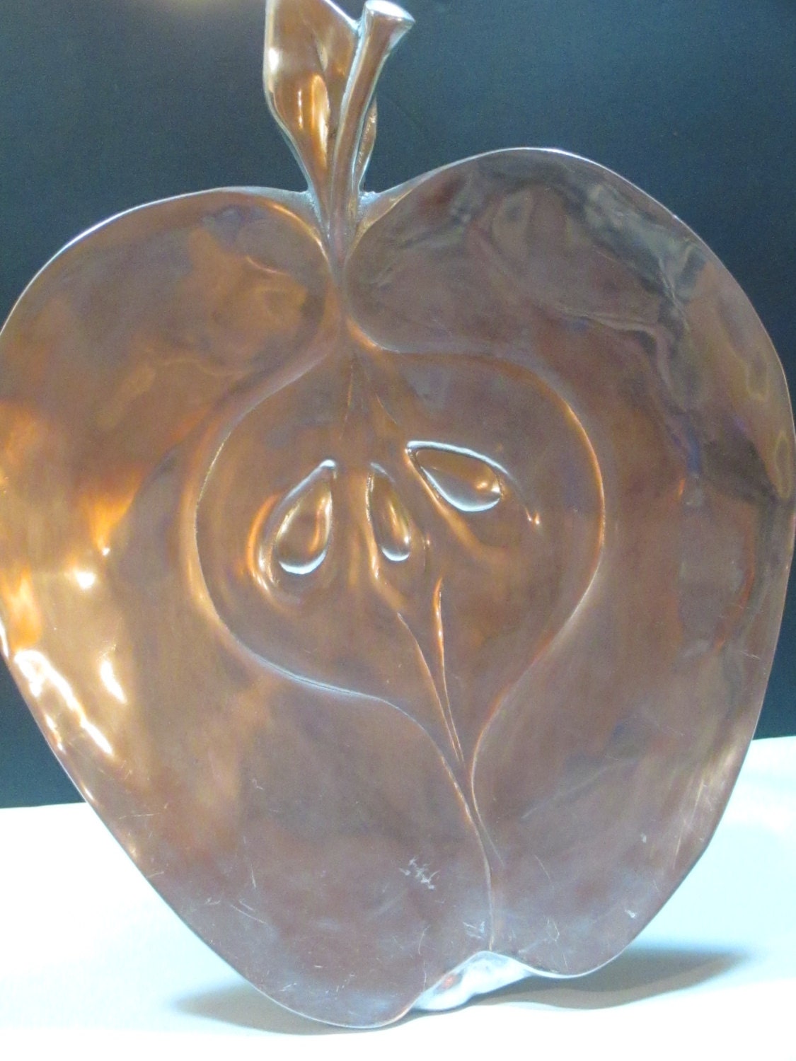 MARIPOSA APPLE TRAY, Aluminum Serving Tray, Apple Serving Tray, Silver ...
