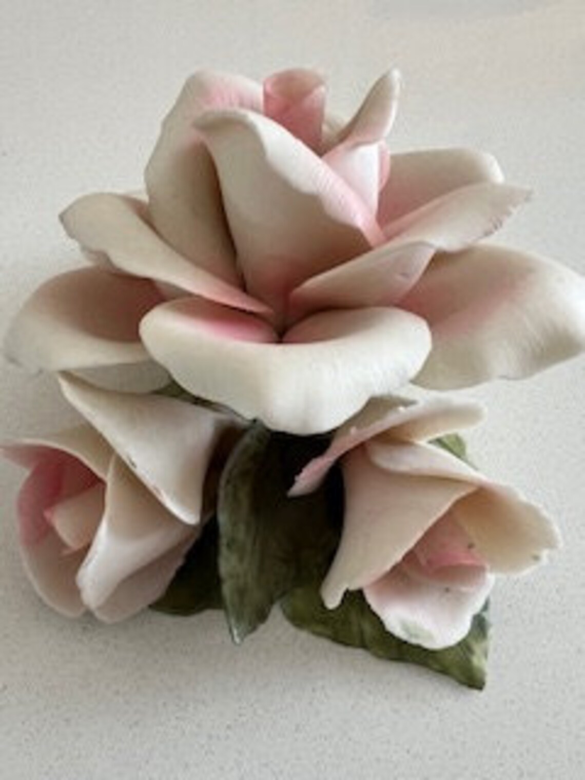 E&R Crown Porcelain Italy Rose With Two Blossoms, Italian Porcelain ...