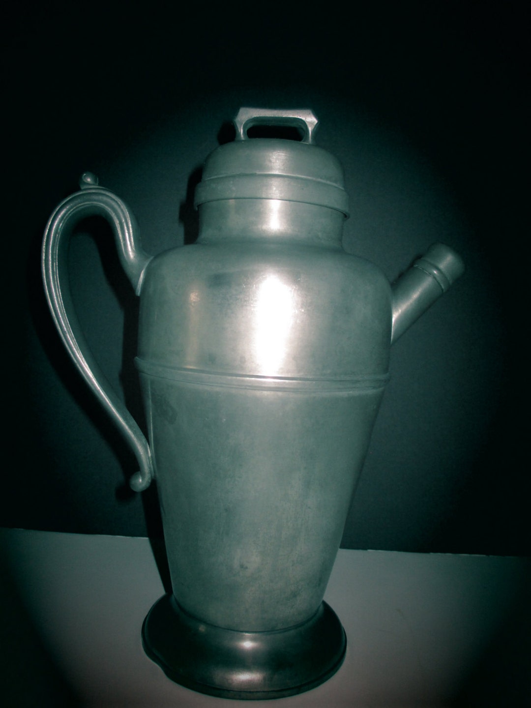 CONTINENTAL PEWTER BARWARE, Vtg Pewter Cocktail Shaker, Continental ...