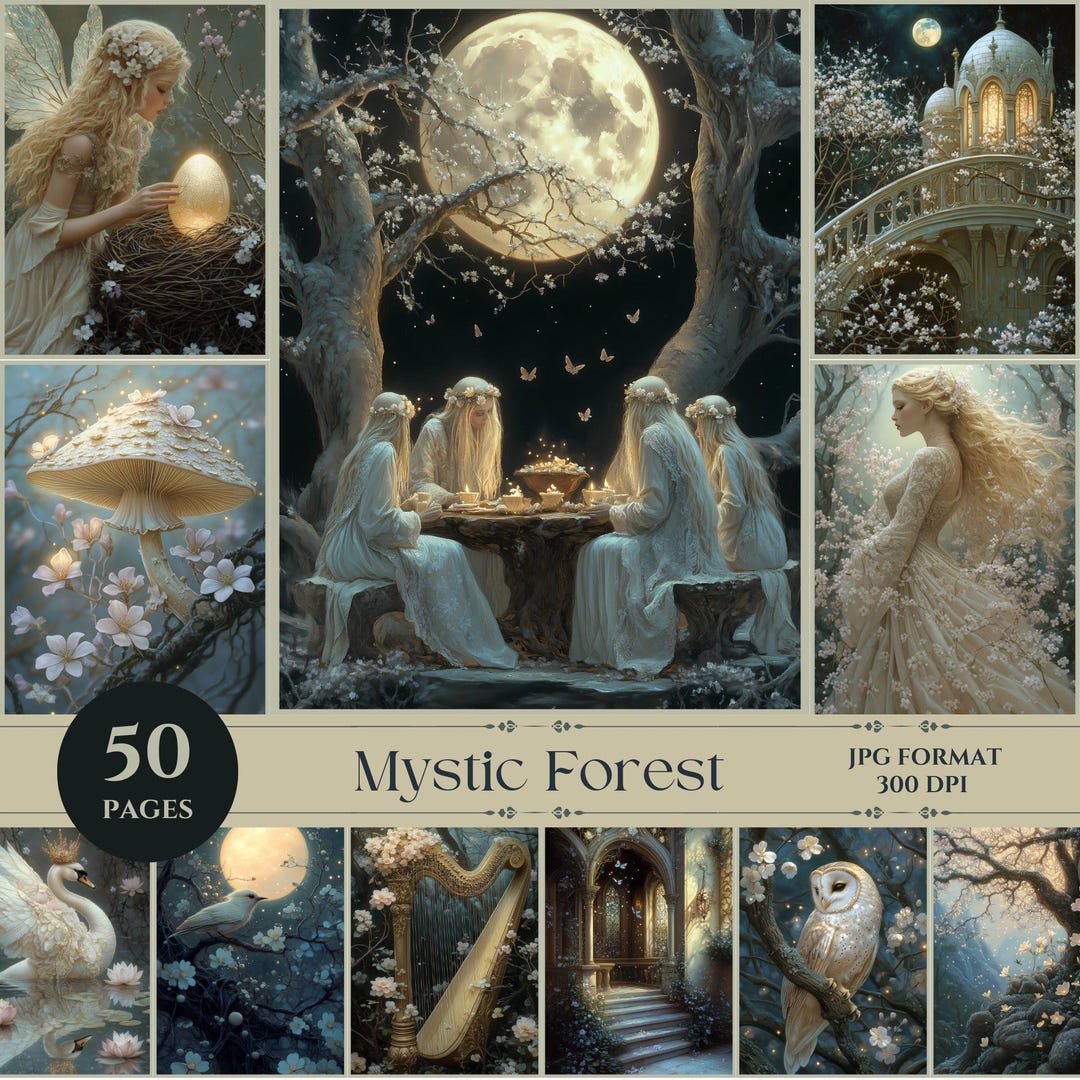 Fairycore Junk Journal Kit: Moonlit Fantasy Ephemera (digital Printable ...