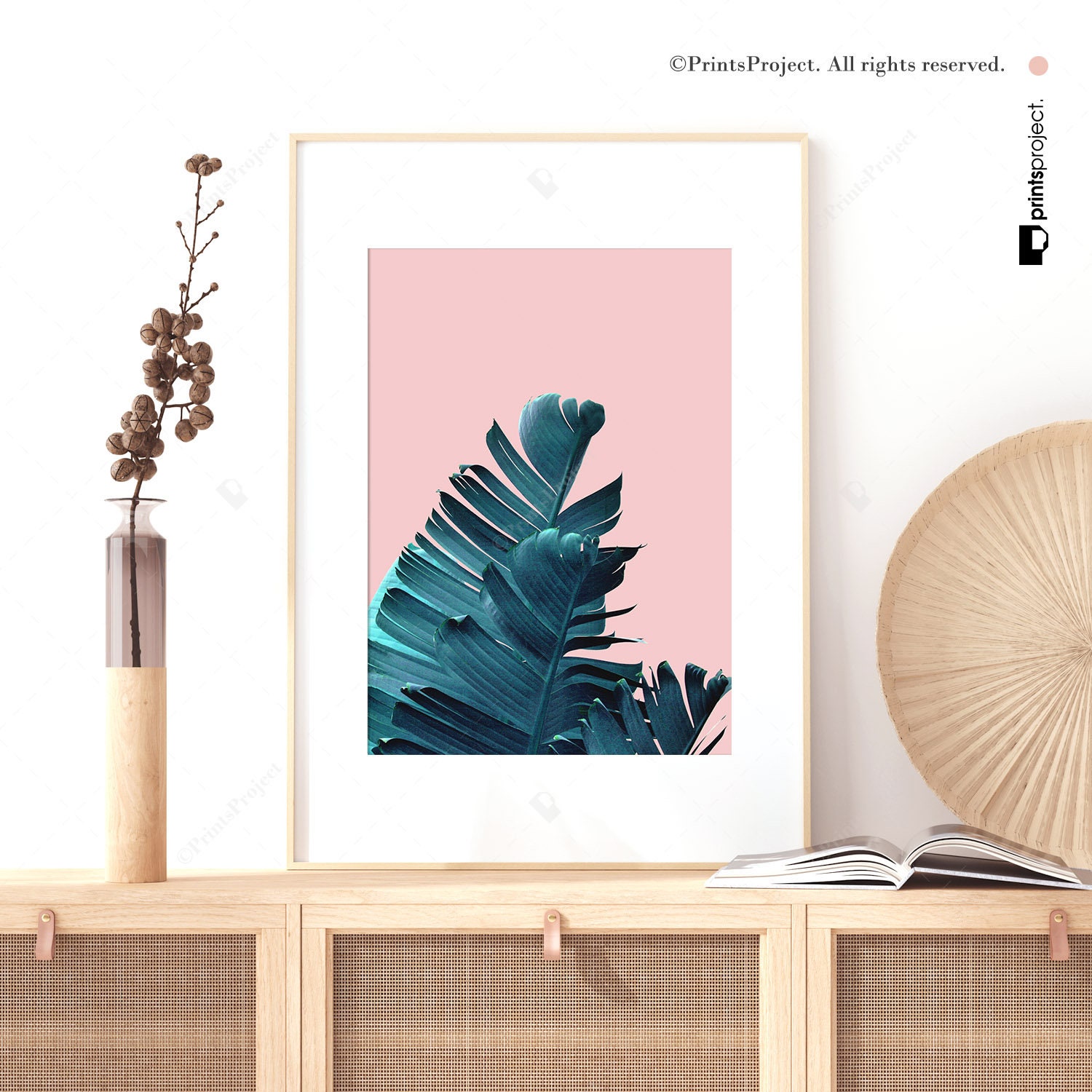 Banana Leaf Print Palm Leaf Poster Botanical Wall Art Blue - Etsy