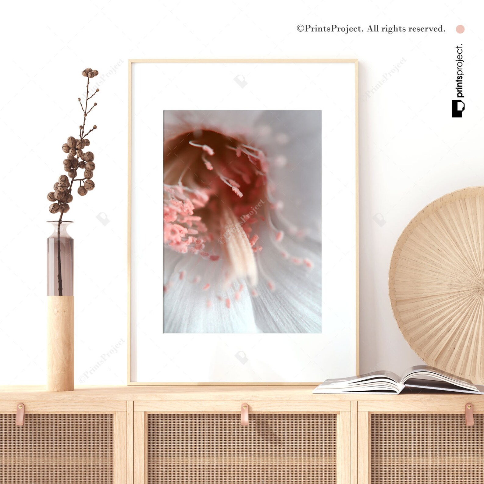 Pink Flower Print Large Floral Art Digital Download Blossom - Etsy