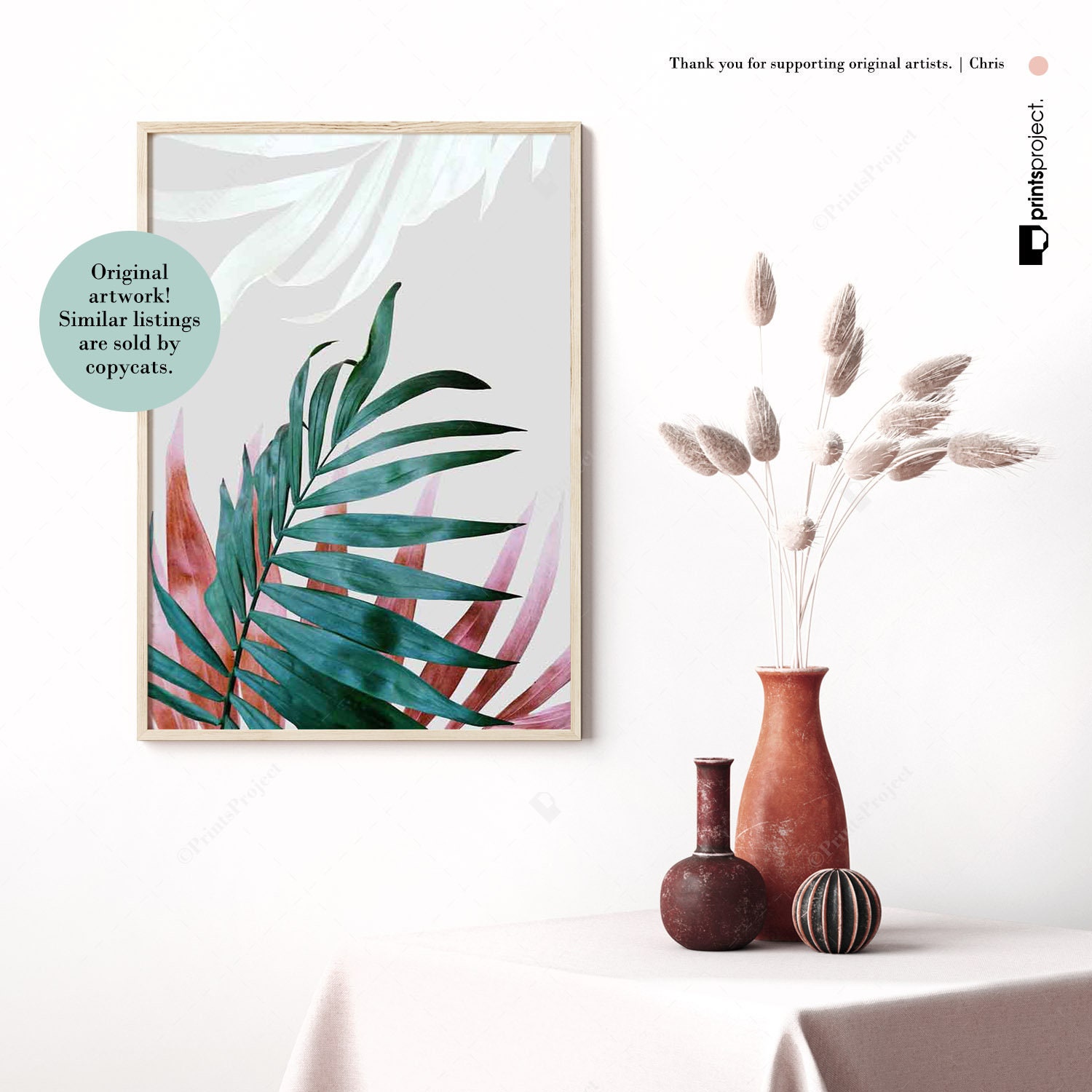 Prints Botanical Printable Wall Art Boho Green Leaf Poster Instant ...