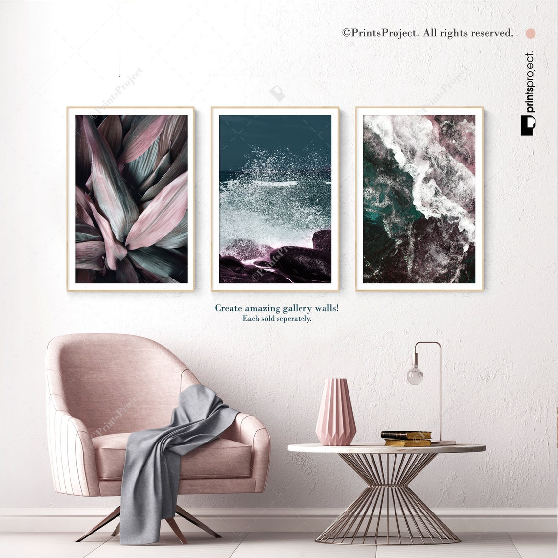 Navy Blue Poster Ocean Water Waves Print Coastal Wall Art - Etsy