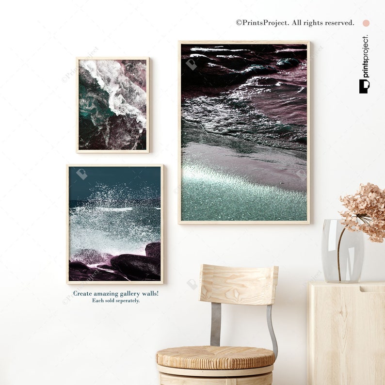 Coastal Wall Art Beach Poster Tropical Decor Ocean Waves - Etsy