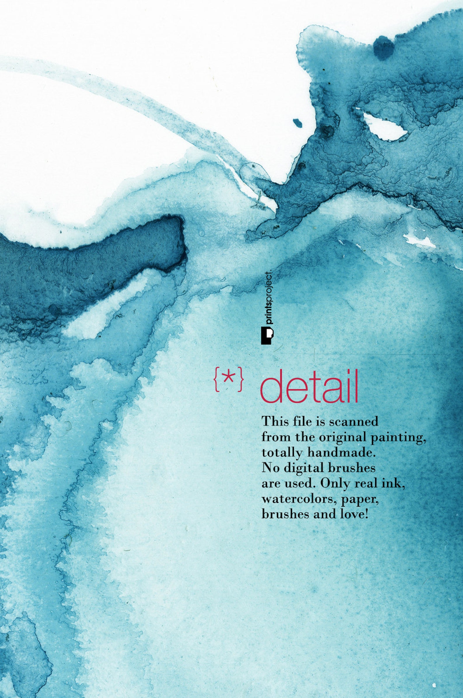 Abstract Teal Print Horizontal Wall Art Modern Blue Poster - Etsy