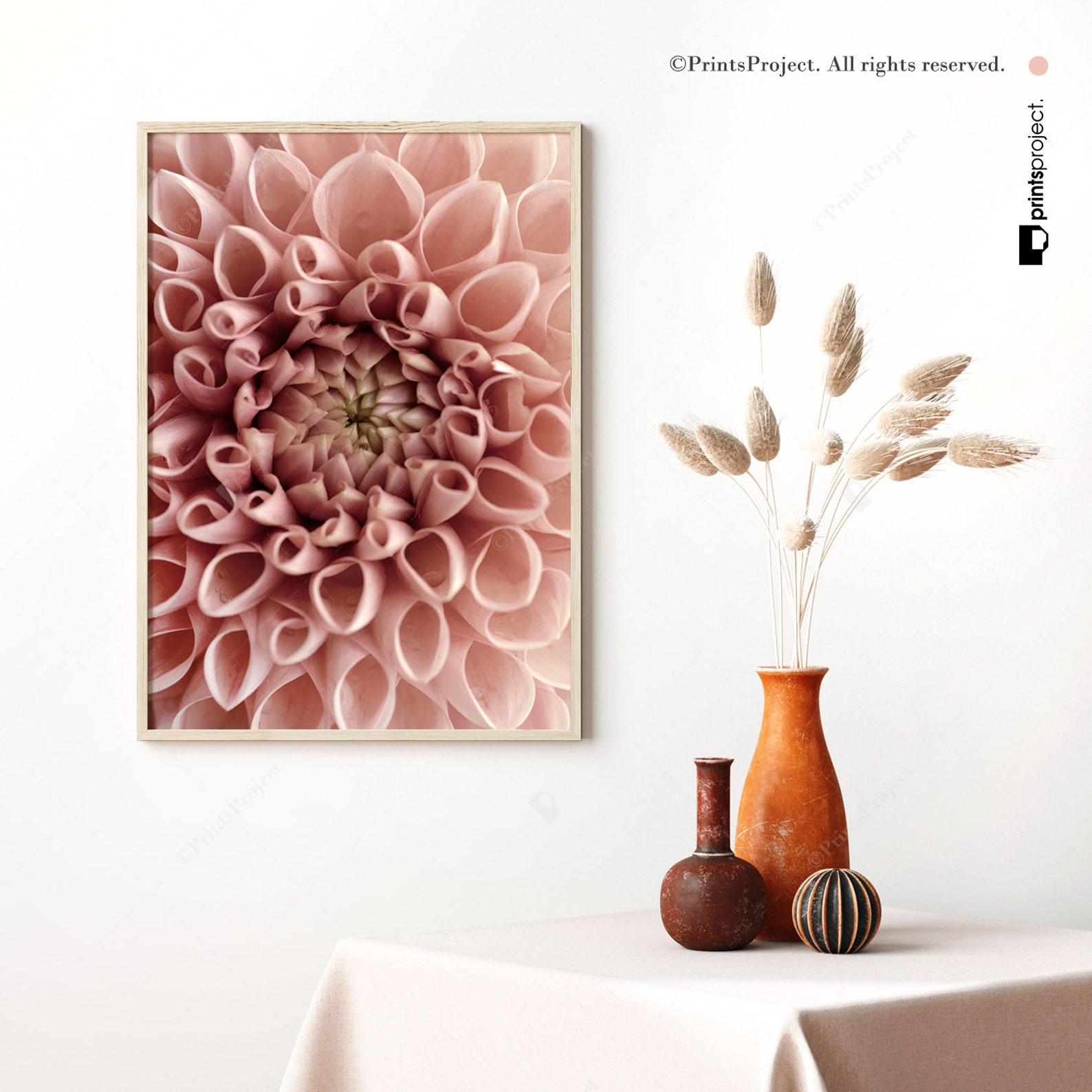 Pink Set of Wall Art Flower Photography Prints Download | Etsy