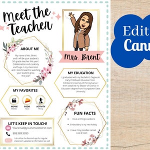 Meet the Teacher Editable Template, Back to School Welcome Letter ...