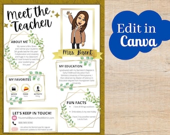 Meet the Teacher Editable Template, Back to School Welcome Letter ...