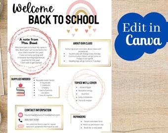 EDITABLE School Newsletter, Back to School Letter, Welcome Back to ...