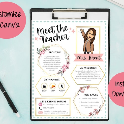 EDITABLE Meet the Teacher Teacher Newsletter Event - Etsy