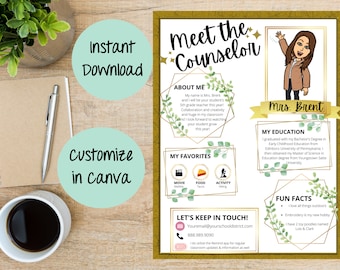 Meet the School Social Worker Editable Template, Back to School Welcome ...