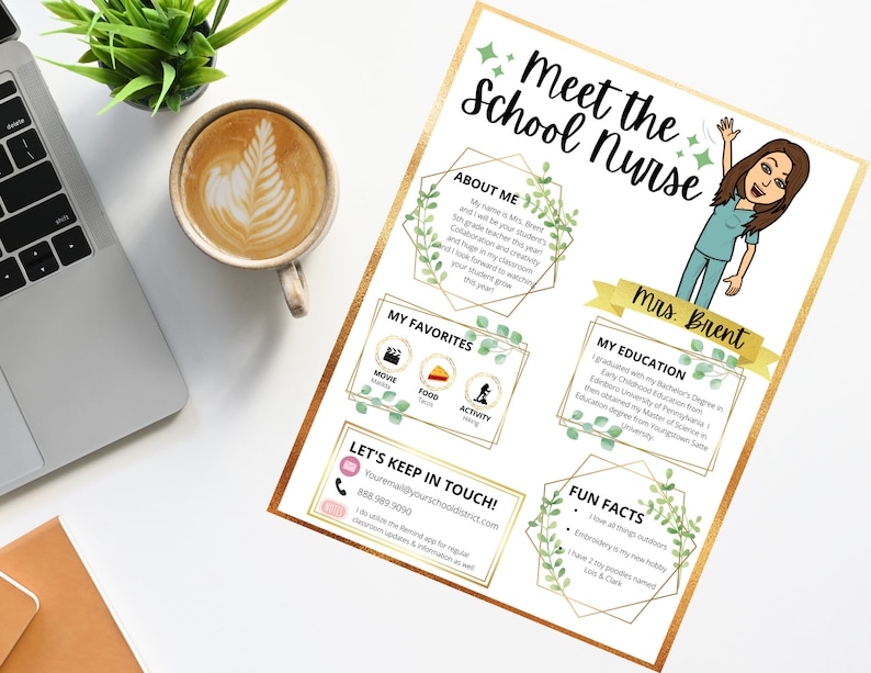 Meet the School Nurse Editable Template, Back to School Welcome Letter ...