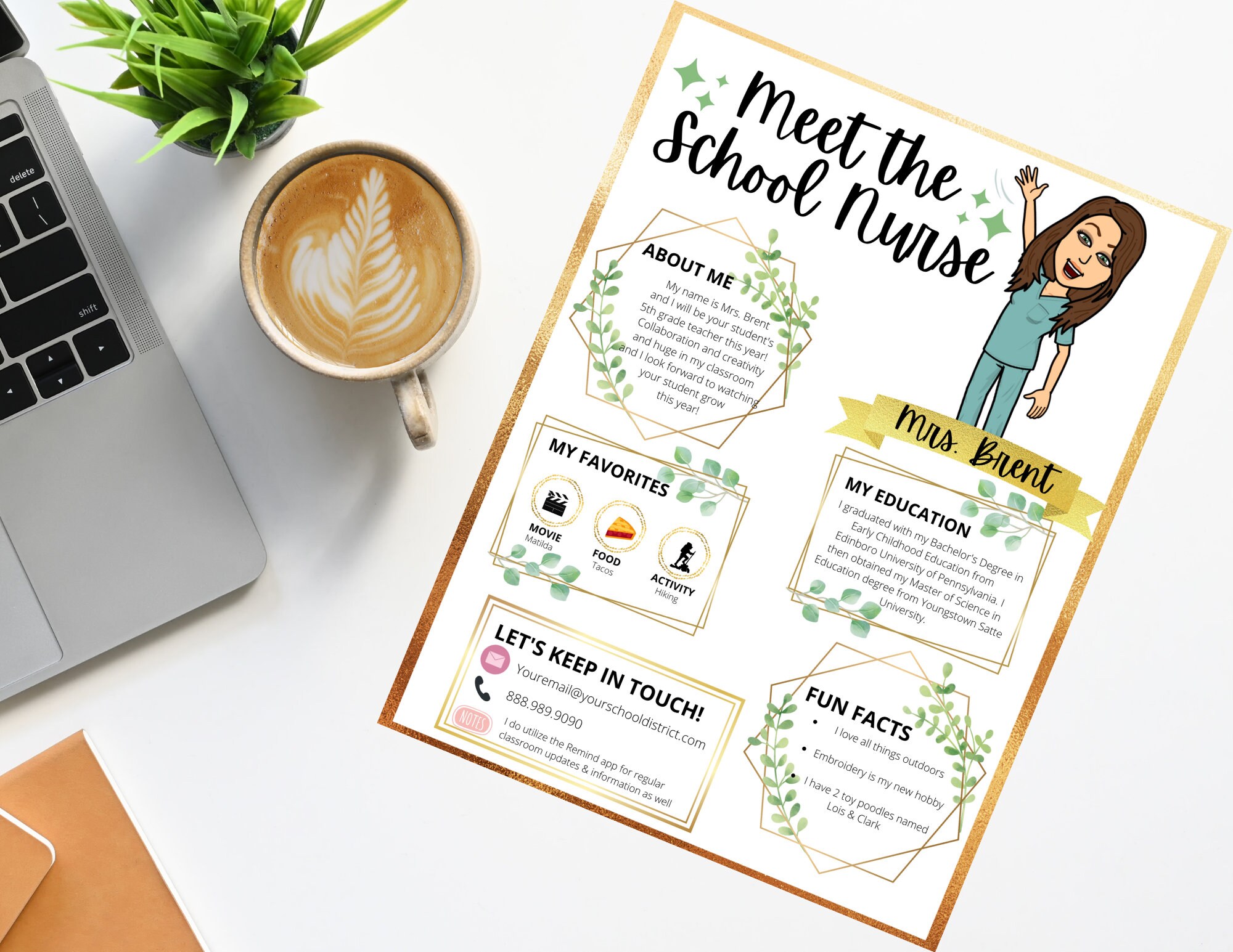 Meet the School Nurse Editable Template, Back to School Welcome Letter ...