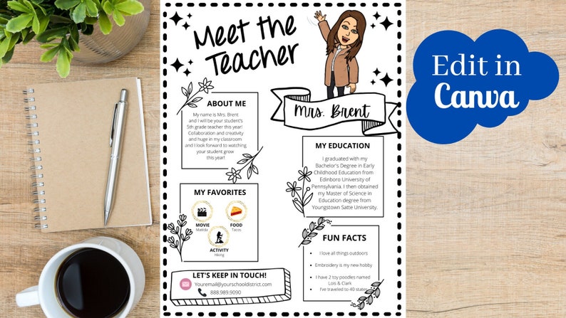 Meet the Teacher Editable Template, Back to School Welcome Letter ...