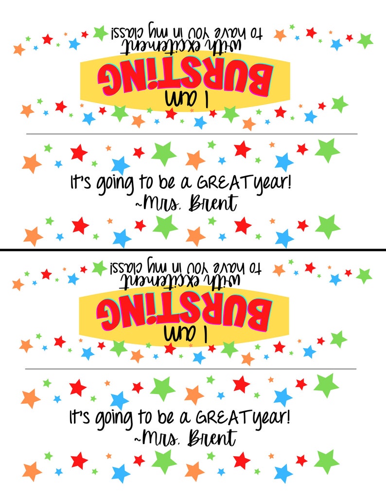 Back to School Tag, Welcome New Students, Meet the Teacher, Bursting ...