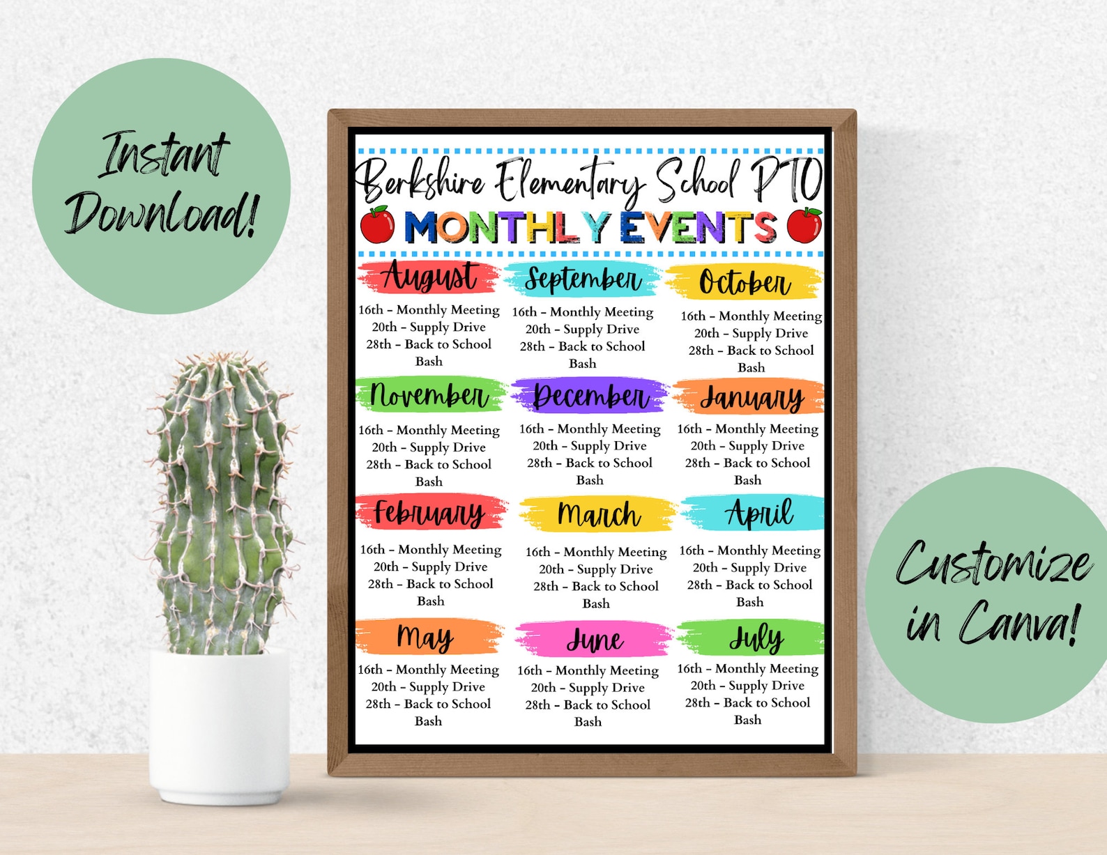 PTO Newsletter, Flyer, Parent Teacher Organization Flyer Newsletter ...
