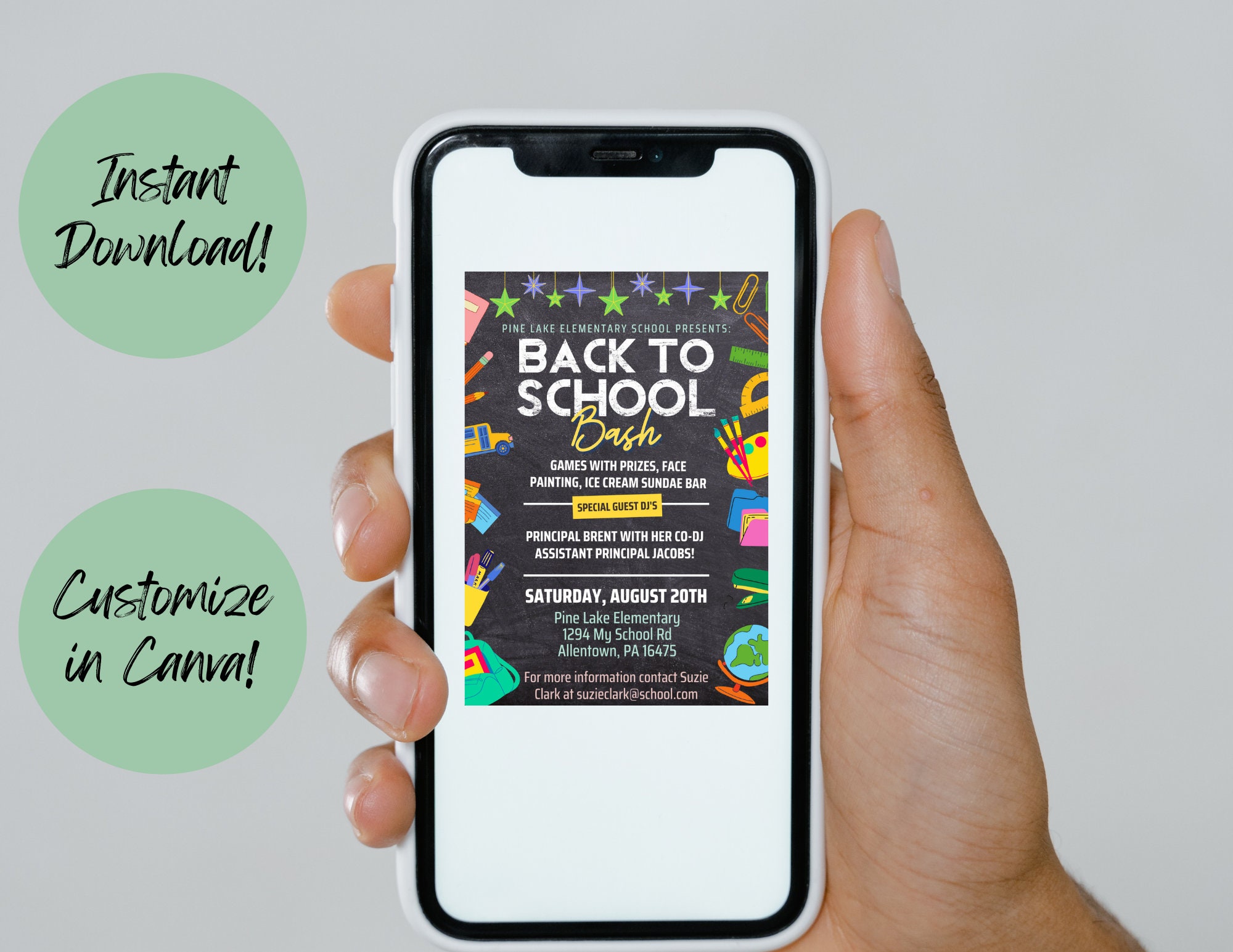 Back to School Party, Back to School Bash, School Open House Flyer ...