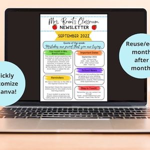 Editable Classroom Newsletter Colorful, Classroom Newsletter, Welcome ...