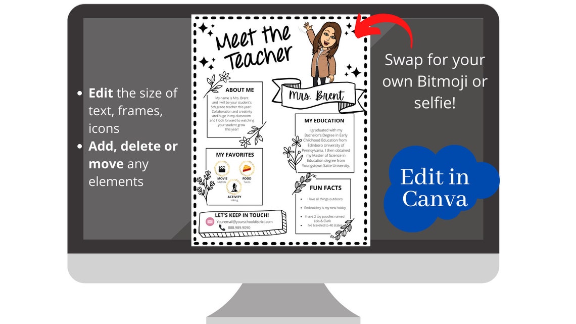Meet the Teacher Editable Template, Back to School Welcome Letter ...