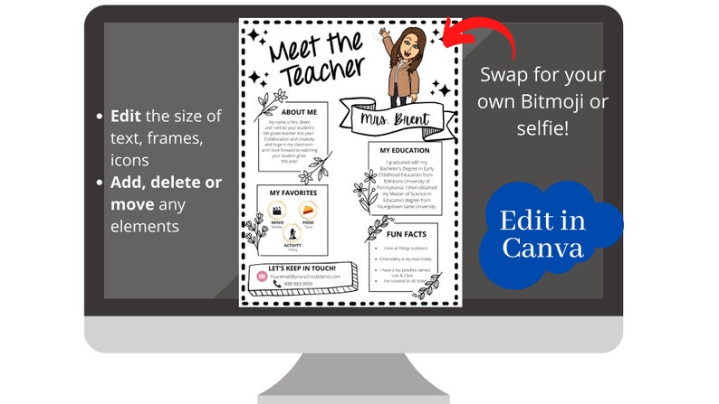 Meet the Teacher Editable Template, Back to School Welcome Letter ...