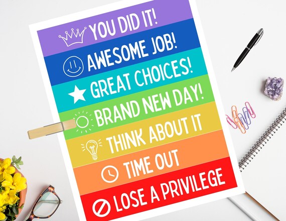 Behavior Chart DIY Behavior Chart Printable Behavior Chart - Etsy