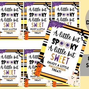 Halloween Printable Treat Tag, Candy Tag, School Treat Tag, Spooky and ...