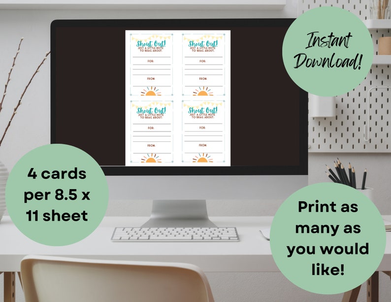 Shout Out Cards, Student Awknowledgement, Employee Appreciation ...